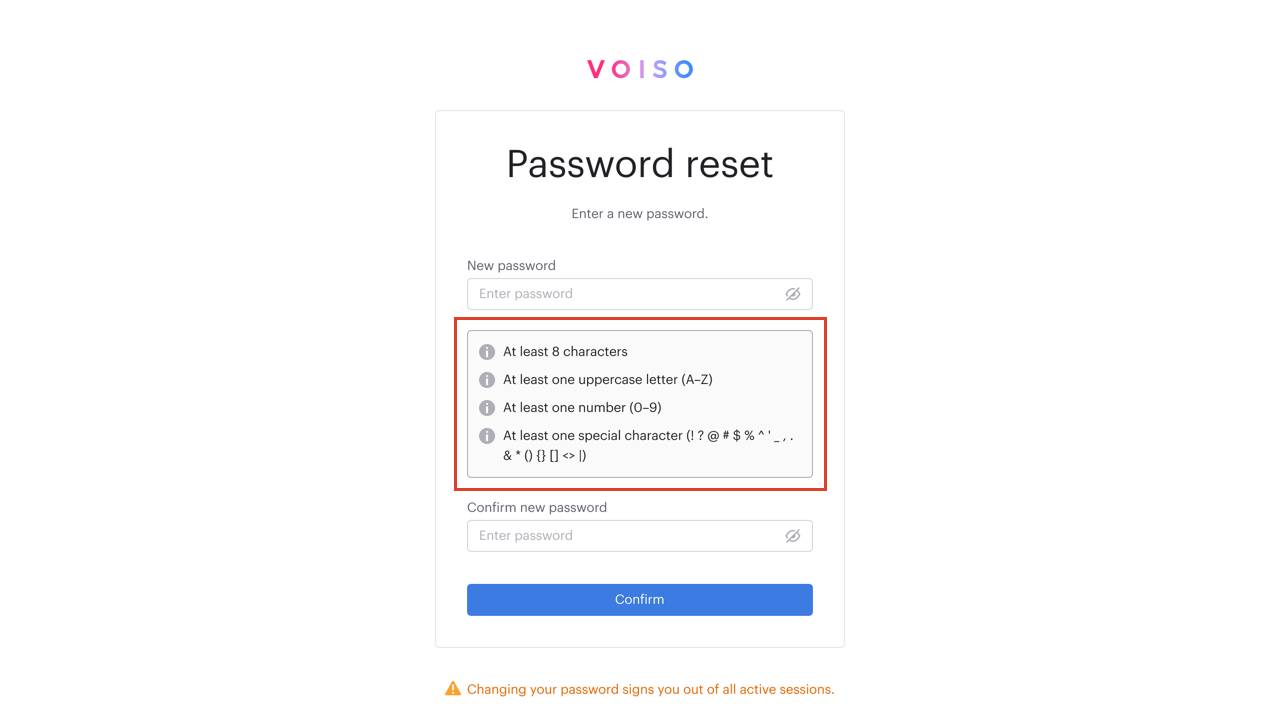 Password Reset